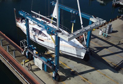 Marine Travelift's 25-100 ton Industrial Boat Hoists