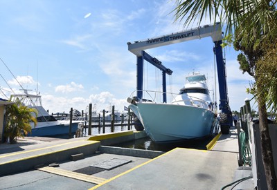Marine Travelift's 25-100 ton Industrial Boat Hoists