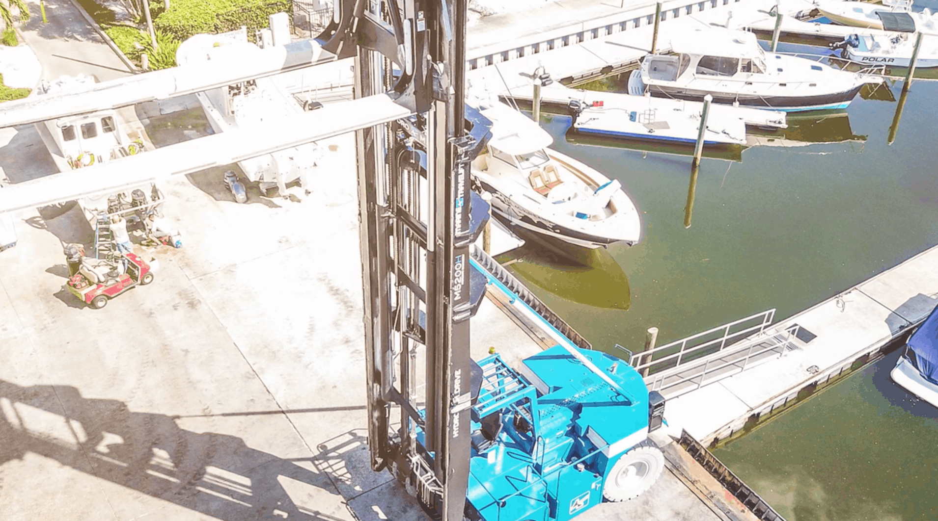 Marine Travelift Introduces 52,000 lb. Hydro M_Drive Marine Forklift